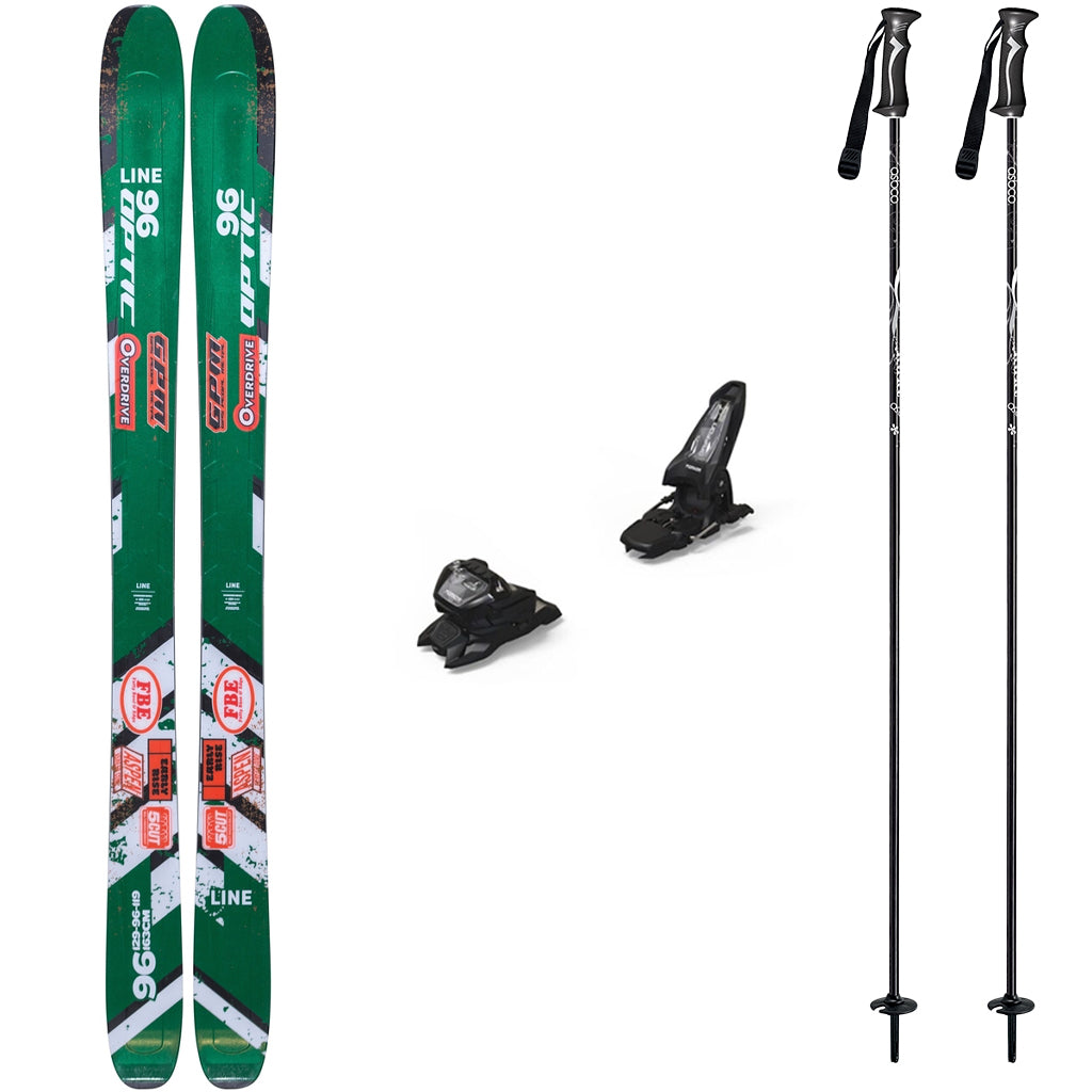 Line Optic 96 Skis 2026 with Marker Griffon 13 Bindings Ski Package ...